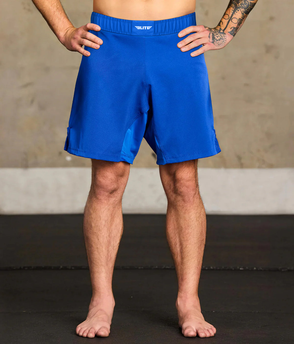 Elite Black Jack Series Blue Mens No Gi Jiu Jitsu Shorts - EliteSports