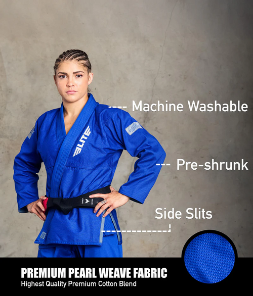 Elite Core Pink Womens BJJ Gi w/ Free Belt, Preshrunk Jiu Jitsu Gi