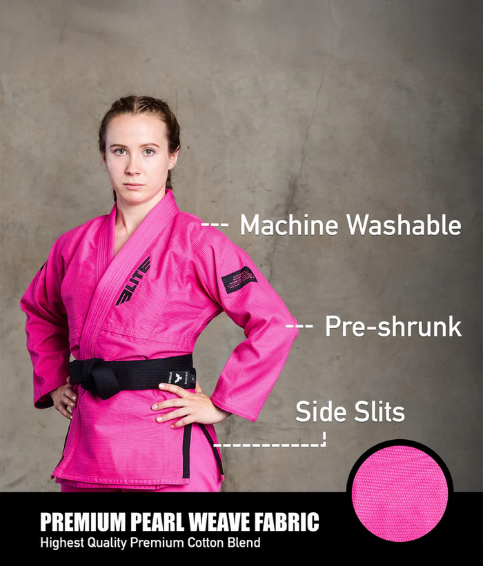 Elite Core Purple Womens BJJ Gi w/ Free Belt, Preshrunk Jiu Jitsu Gi