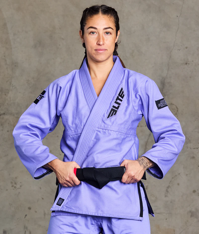 Elite Core Purple Womens BJJ Gi w/ Free Belt, Preshrunk Jiu Jitsu Gi