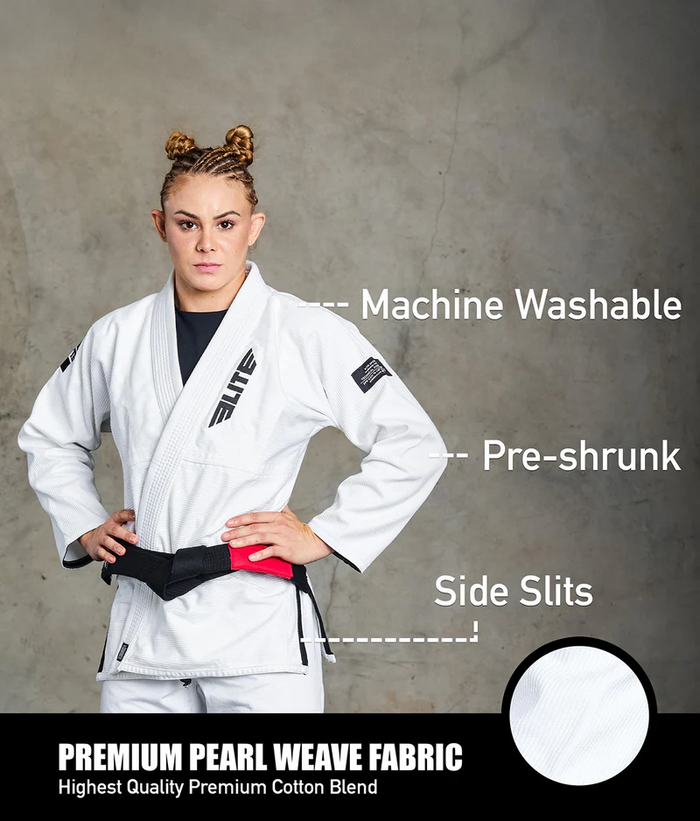 Elite Core Pink Womens BJJ Gi w/ Free Belt, Preshrunk Jiu Jitsu Gi