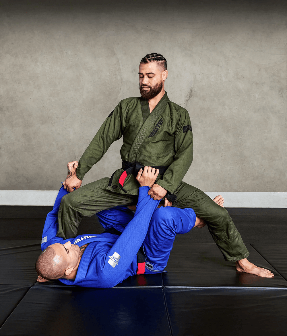 Elite Core Green Adults BJJ Gi w/ Free Belt, Preshrunk Jiu Jitsu Gi