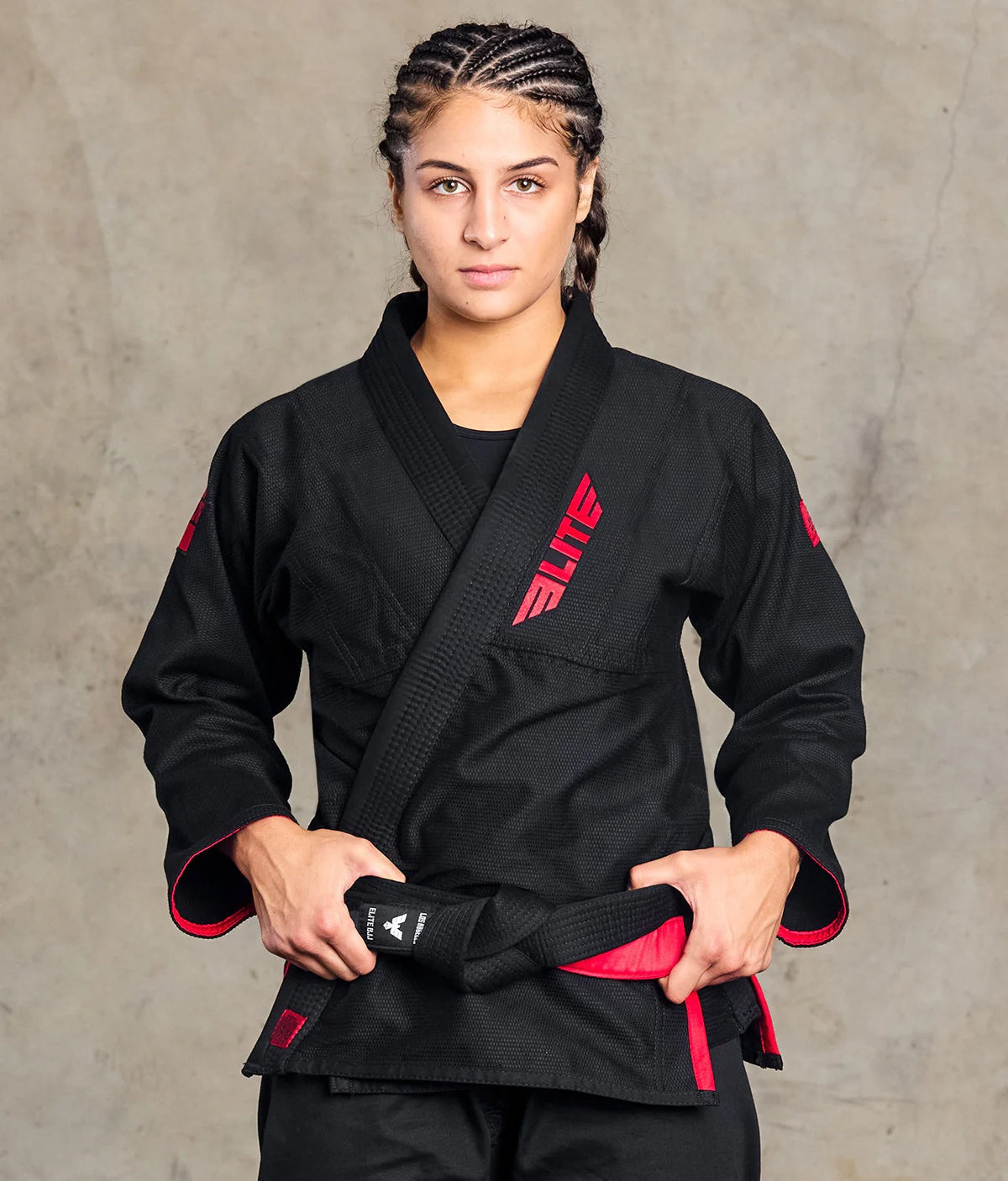 Elite Core Black Womens BJJ Gi w/ Free Belt, Preshrunk Jiu Jitsu Gi