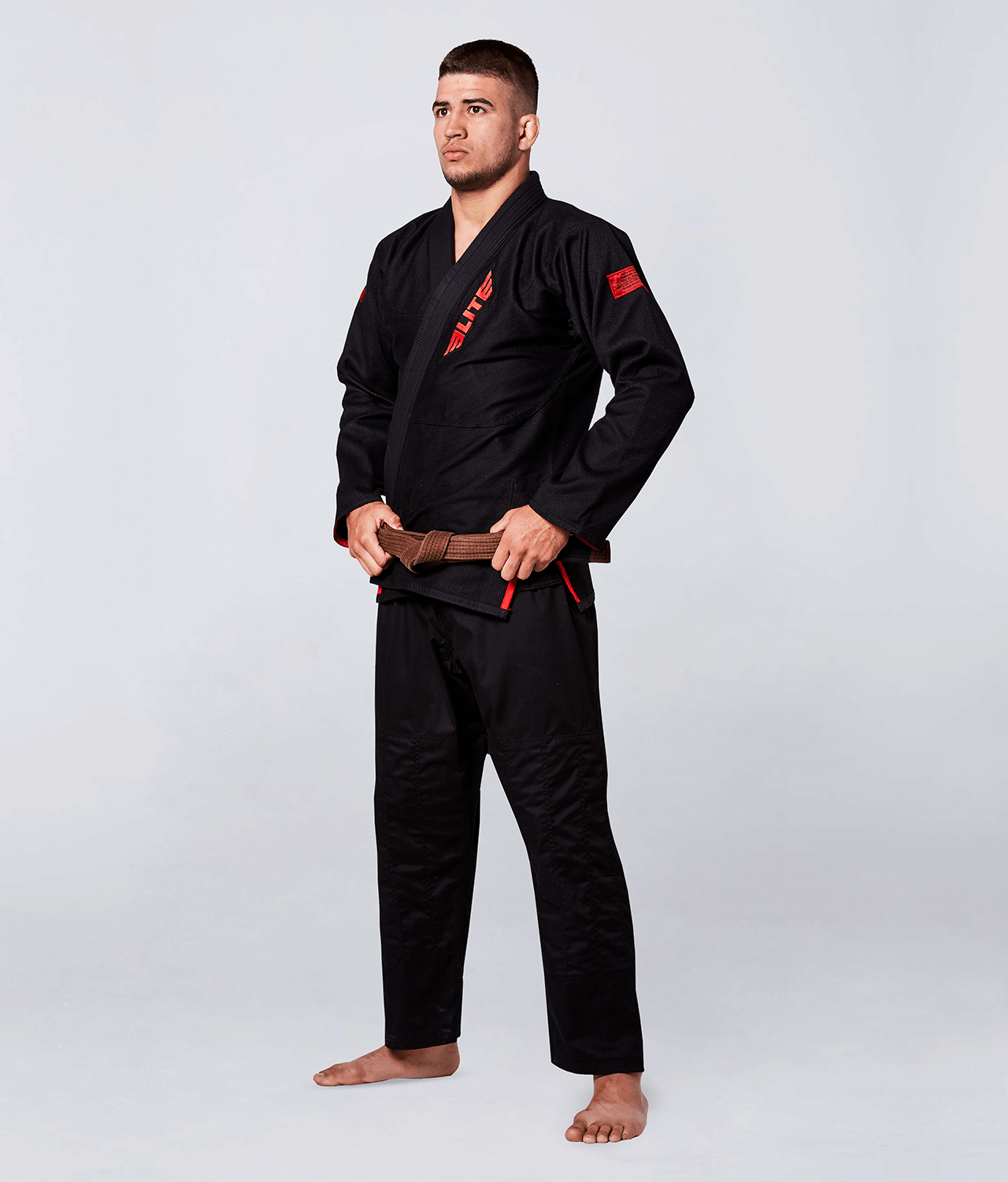 Elite Core Black Mens BJJ Gi, Preshrunk Jiu Jitsu Gi with Free Belt ...