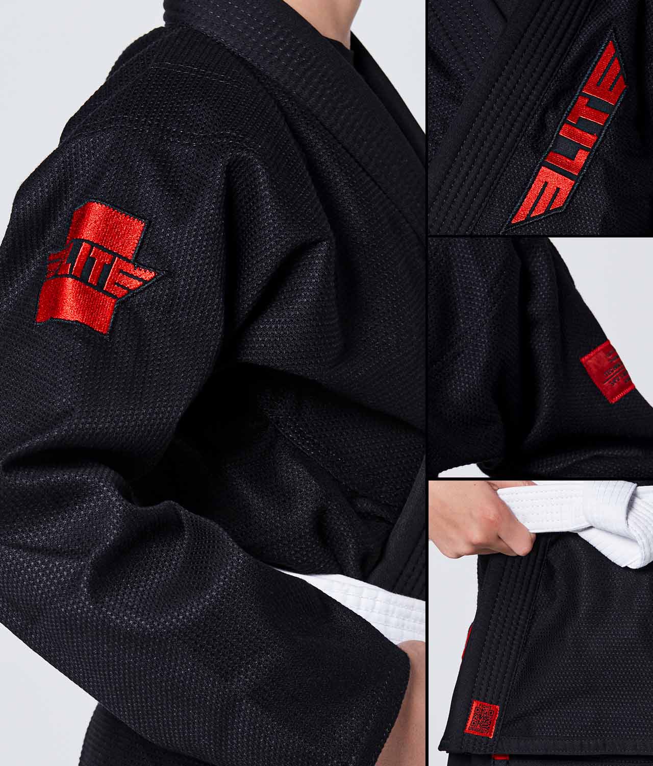 Elite Core Black Kids BJJ Gi, Preshrunk Jiu Jitsu Gi with Free Belt ...
