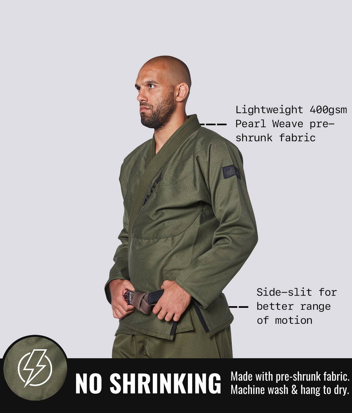 Elite Core Green Adults BJJ Gi, Preshrunk Jiu Jitsu Gi with Free Belt ...