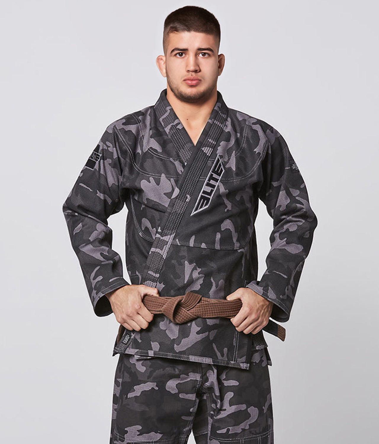 Elite Core Gray Camo Adults BJJ Gi, Preshrunk Jiu Jitsu Gi with Free ...