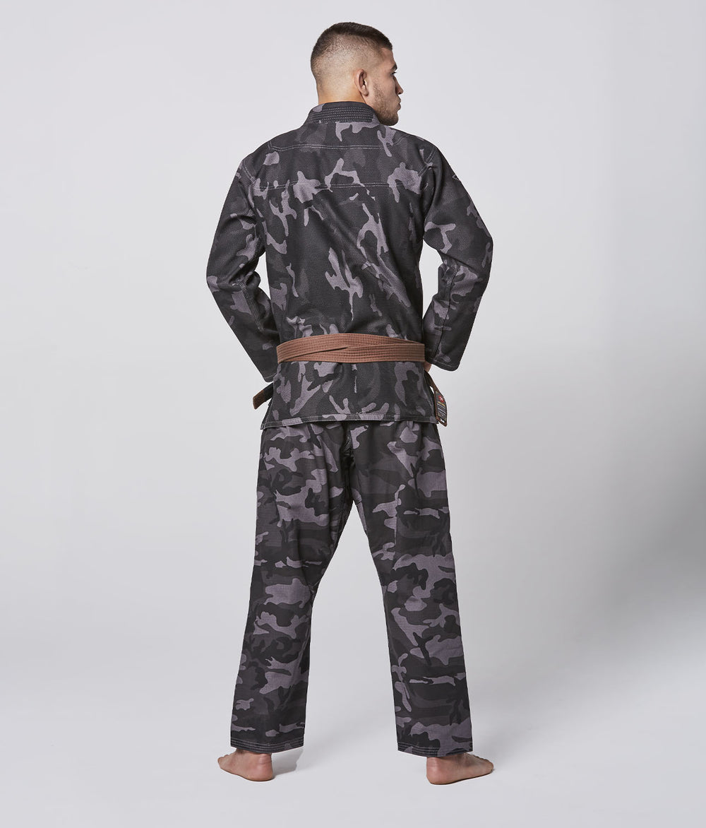 Elite Core Gray Camo Adults BJJ Gi, Preshrunk Jiu Jitsu Gi with Free ...