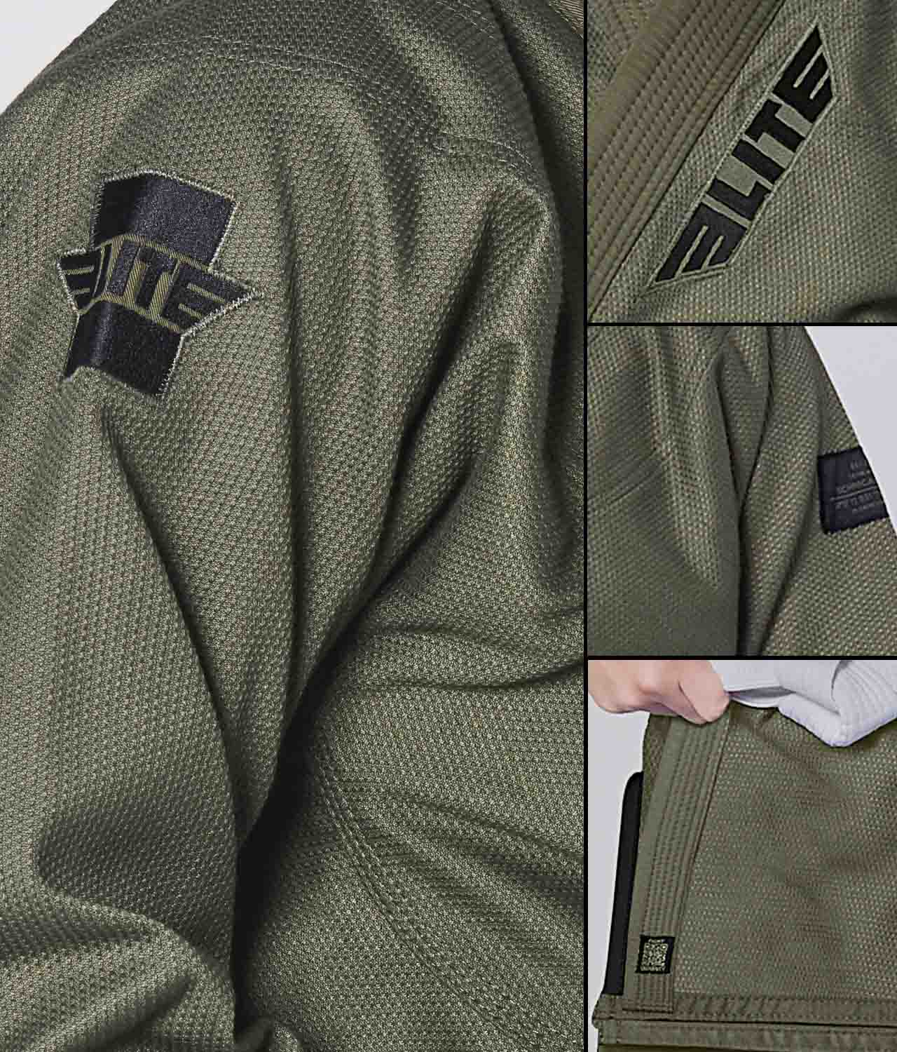 Elite Core Green Kids BJJ Gi, Preshrunk Jiu Jitsu Gi with Free Belt ...