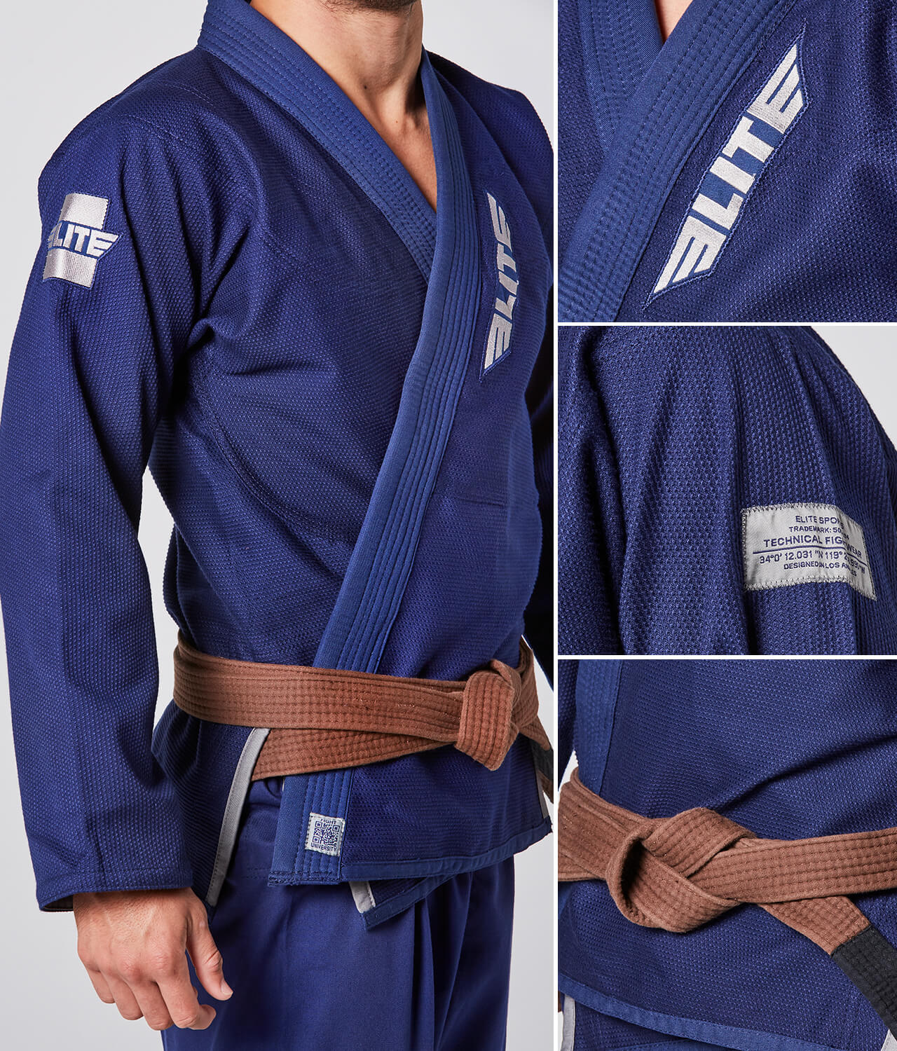 Elite Core Navy Adults BJJ Gi, Preshrunk Jiu Jitsu Gi with Free Belt ...