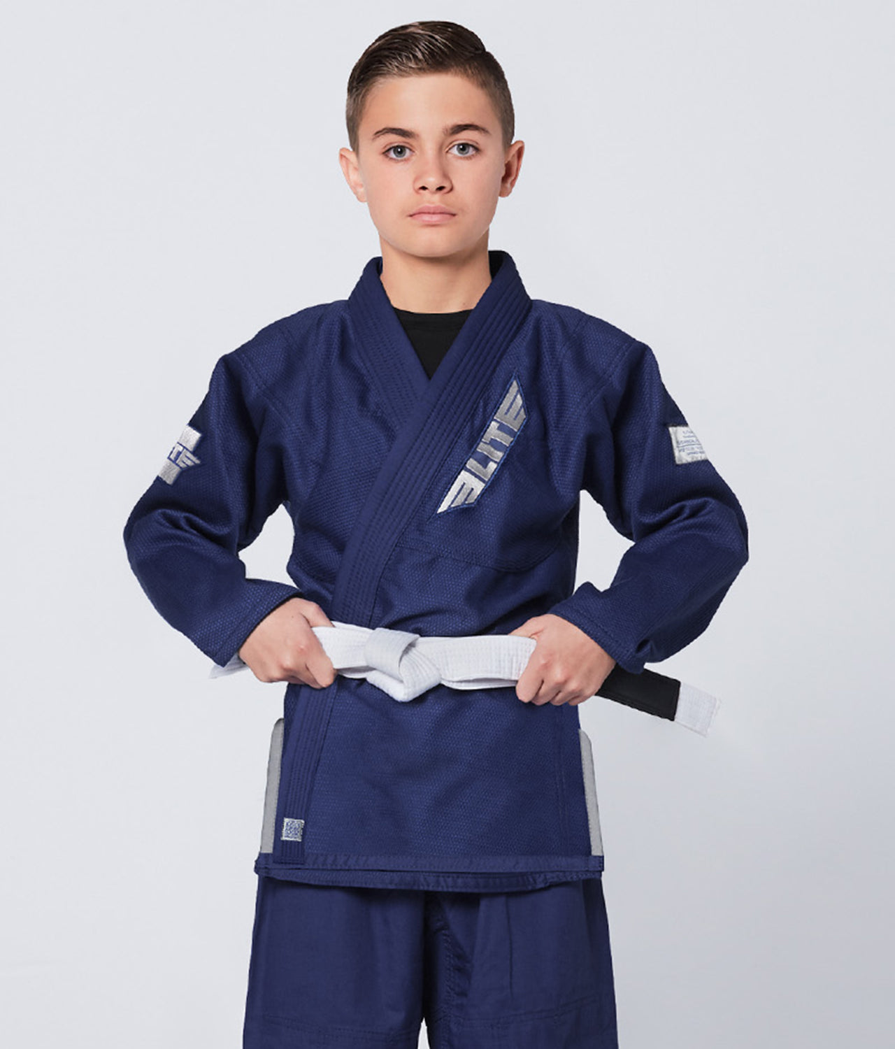 Elite Core Navy Kids BJJ Gi, Preshrunk Jiu Jitsu Gi with Free Belt ...