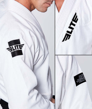 Elite Core White Adults BJJ Gi, Preshrunk Jiu Jitsu Gi with Free Belt ...