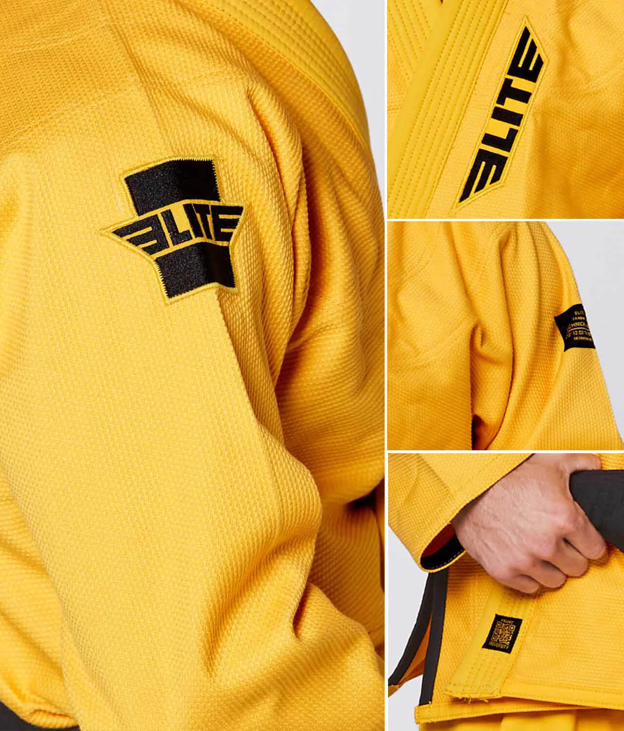 Elite Core Yellow Kids BJJ Gi, Preshrunk Jiu Jitsu Gi with Free Belt ...