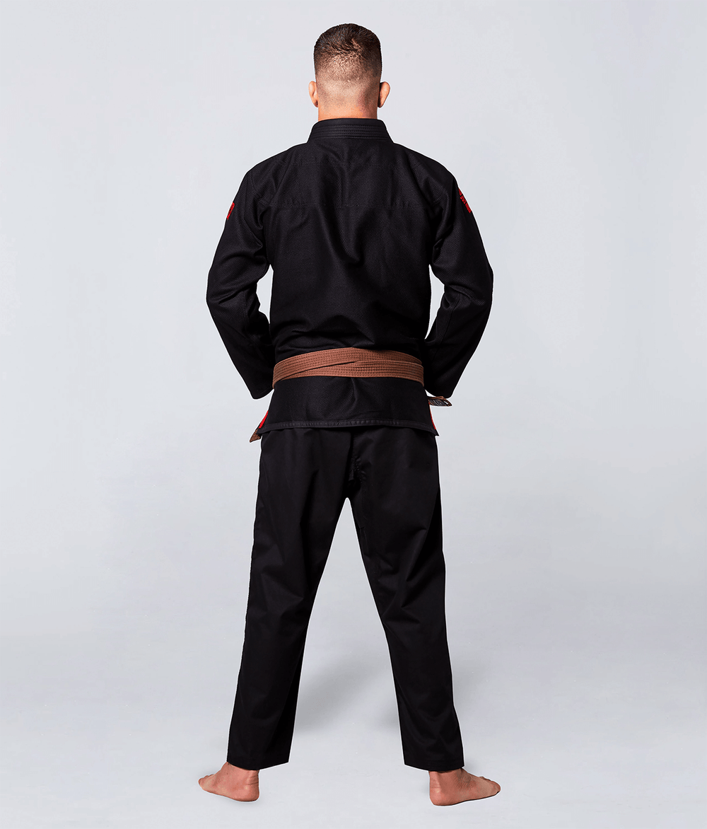 Elite Core Black Adults BJJ Gi, (Pack of 3) Preshrunk Jiu Jitsu Gi with ...