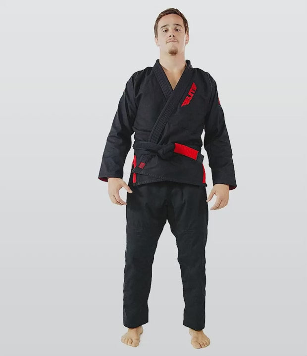 Elite Core Black Adults BJJ Gi, (Pack of 3) Preshrunk Jiu Jitsu Gi with ...