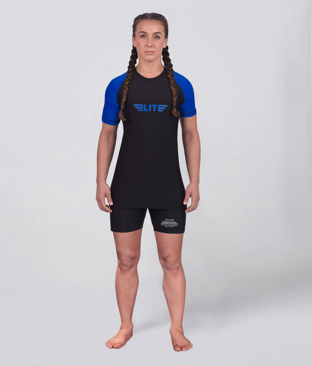 Elite Sports Women's Standard Black/Blue Short Sleeve Brazilian Jiu ...